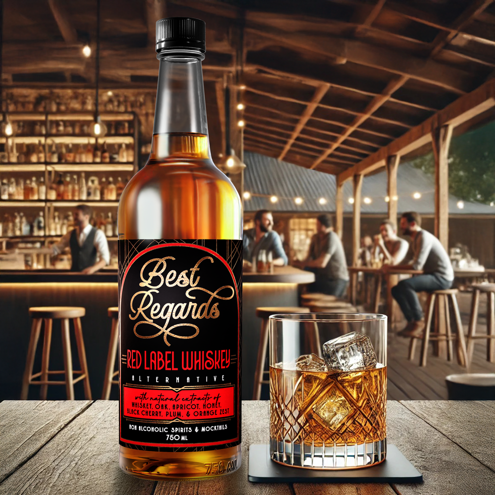 Red Label Non-Alcoholic Whiskey Spirit – Enjoy Mocktails