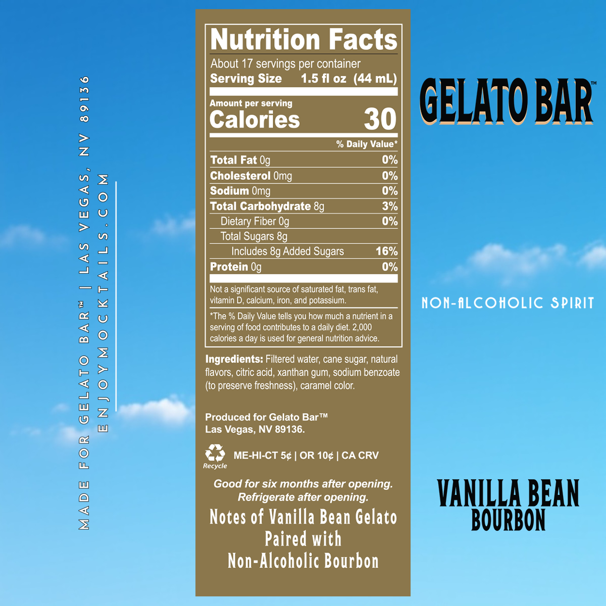 Non-Alcoholic Bourbon, Vanilla Bean – Enjoy Mocktails